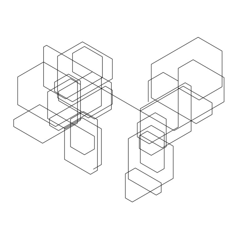The Library of Babel – Hexagonal Drawing in English – Post Position